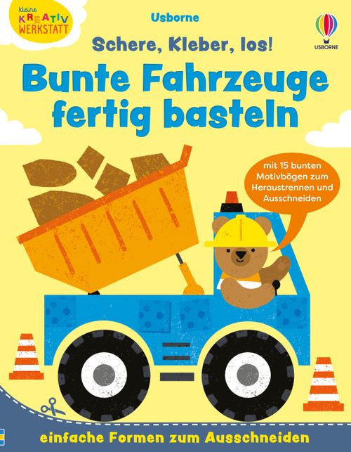 Kleine Kreativ-Werkstatt: Schere, Kleber, los! Bunte Fahrzeuge fertig ...